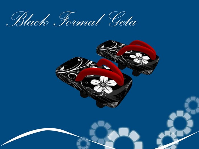 Second Life Marketplace - Black Formal Women's Sculpted Geta by KID ...